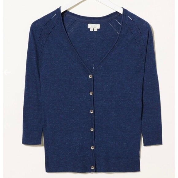 Fat Face | Sweaters | Fat Face Womens Rose Cardigan 34 Sleeve Sweater ...